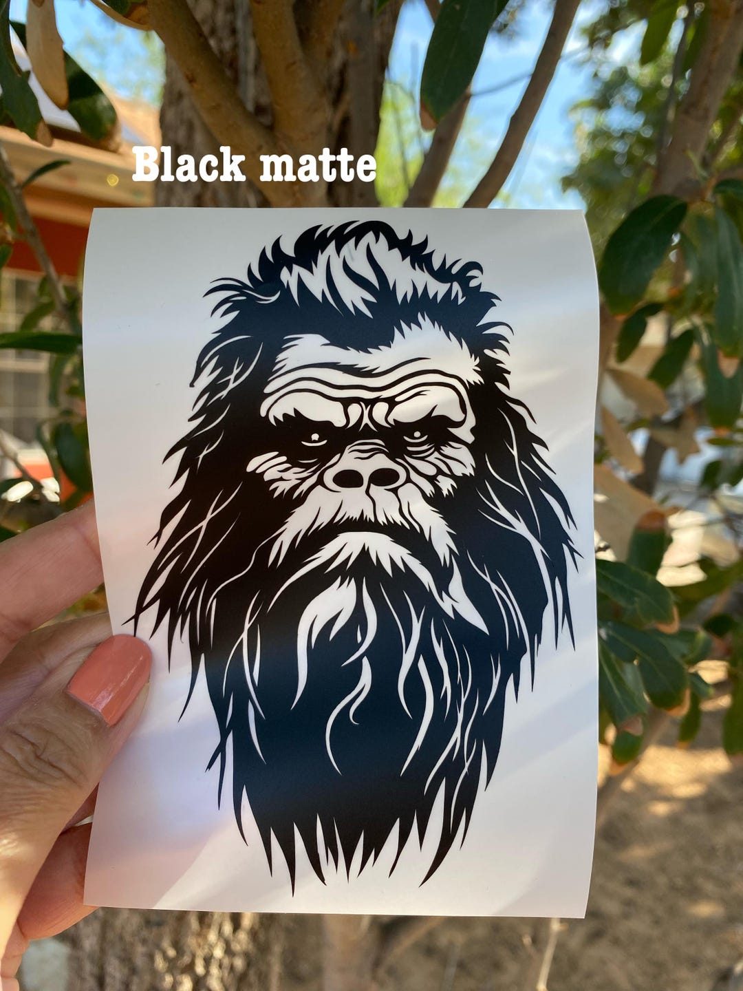 Angry Sasquatch Bigfoot Head Car/truck Decal, Outdoor Camping, RV ...