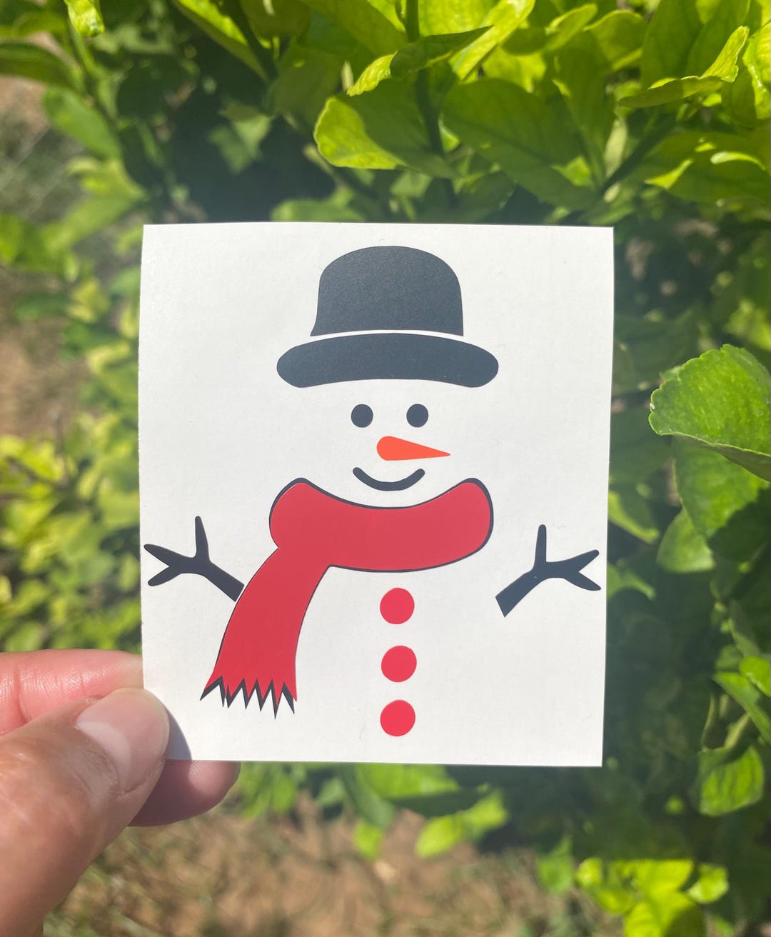 Christmas Frosty the Snowman Decal, Smiling Snowman, Holiday Decal ...