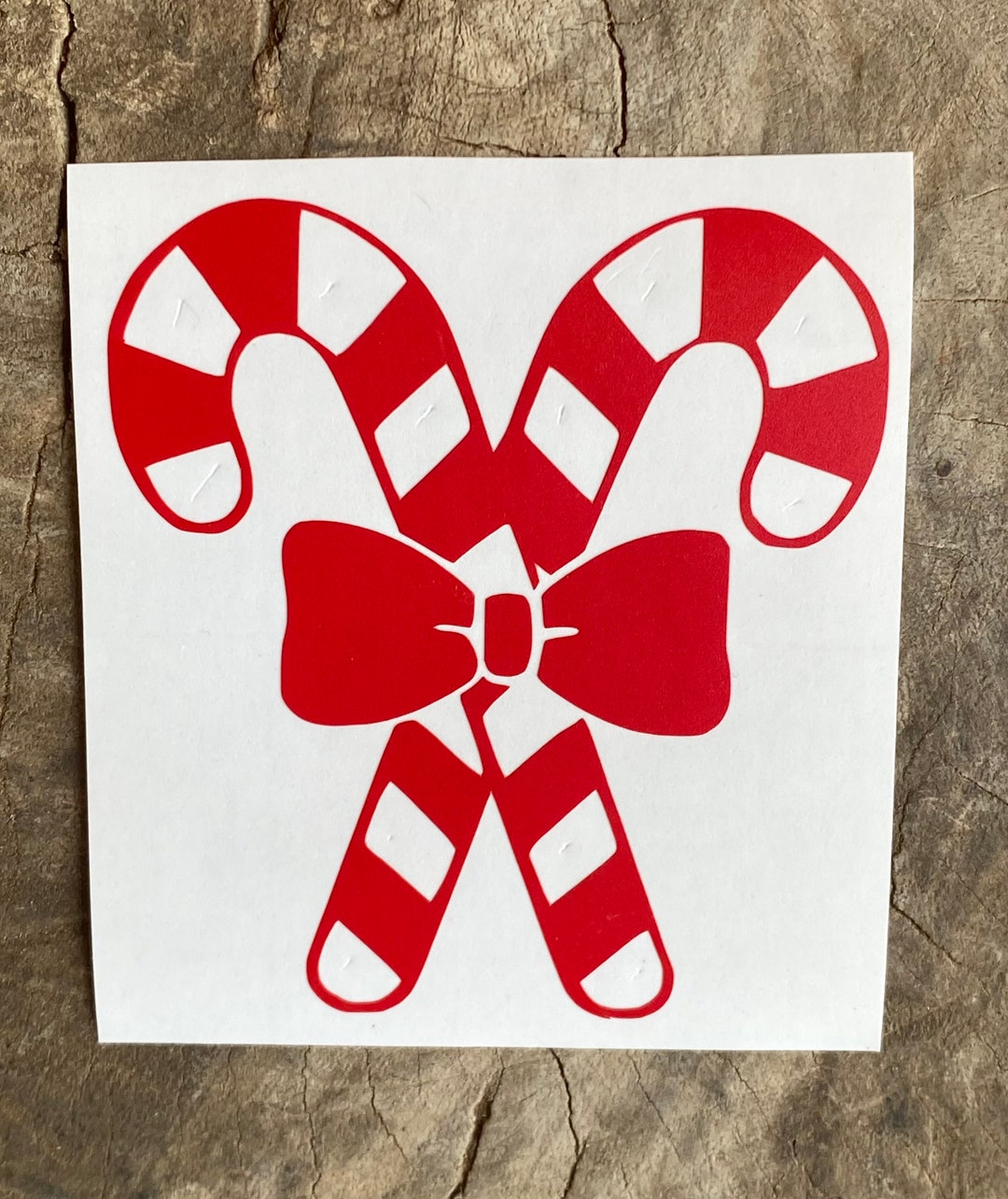 Candy Cane Christmas Decal, Ornament Decal, Holidays Decal, Christmas ...