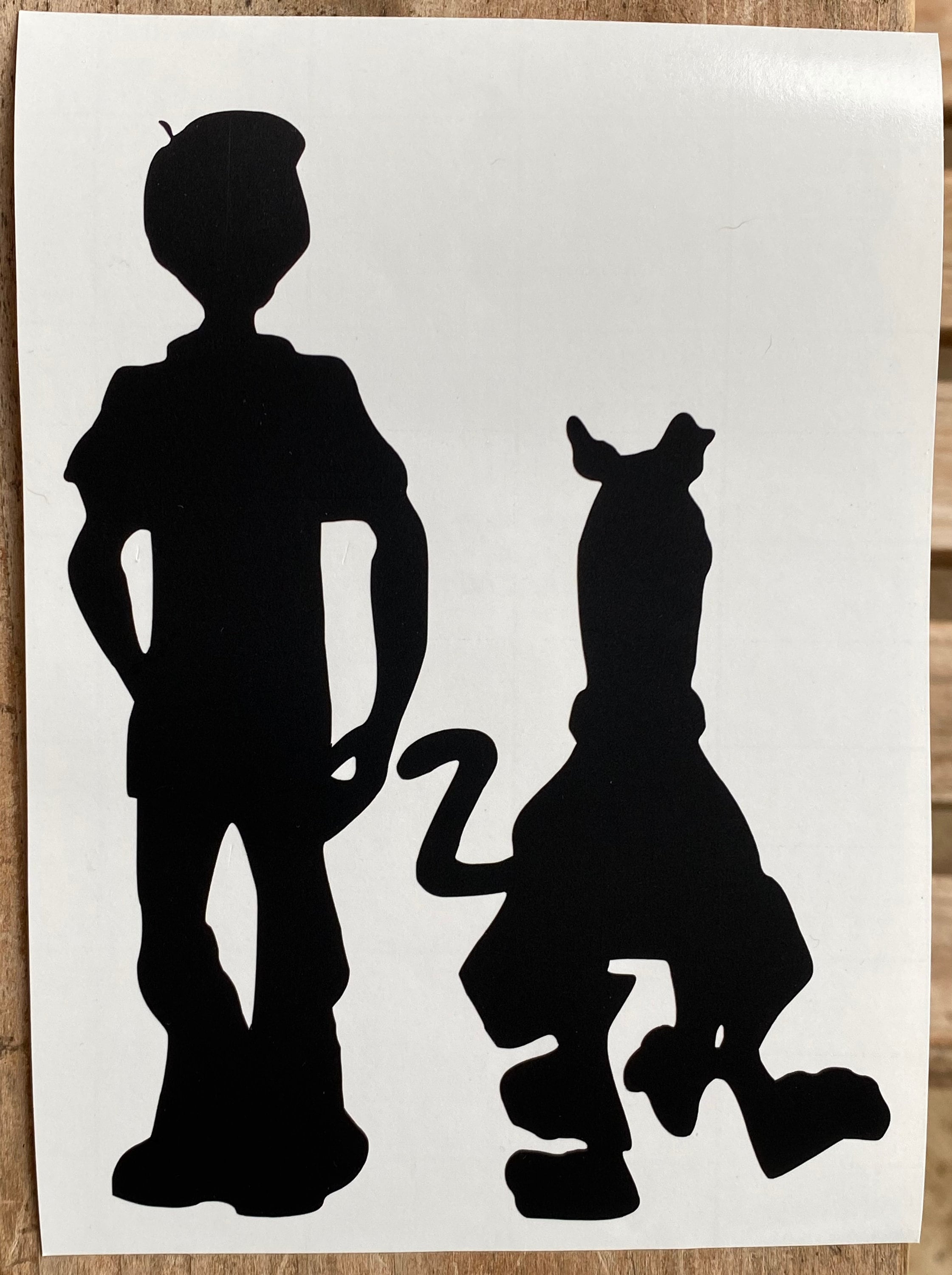 Scooby Doo and Shaggy Walking Silhouette Decal Scooby Decal - Etsy