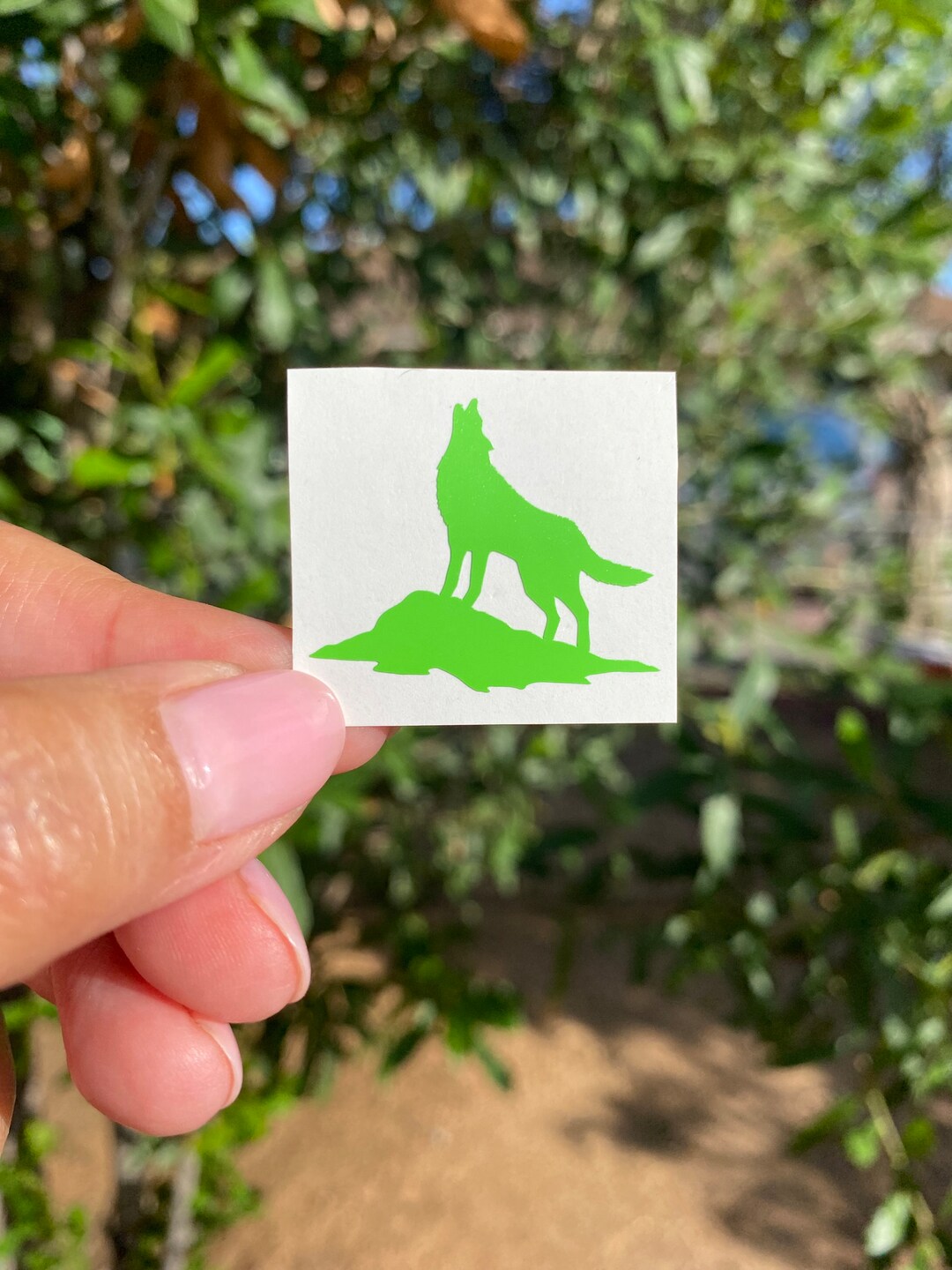 Small Howling Wolf Vinyl Car Decal, Tiny Rear Mirror Wolf Sticker ...