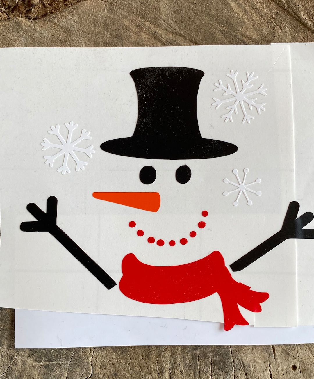 Christmas Decal, Frosty the Snowman Vinyl Decal, Smiling Snowman Decal ...