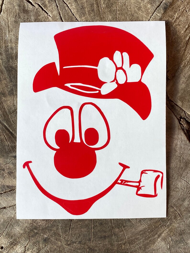 Christmas Decal Frosty the Snowman Vinyl Decal Smiling - Etsy