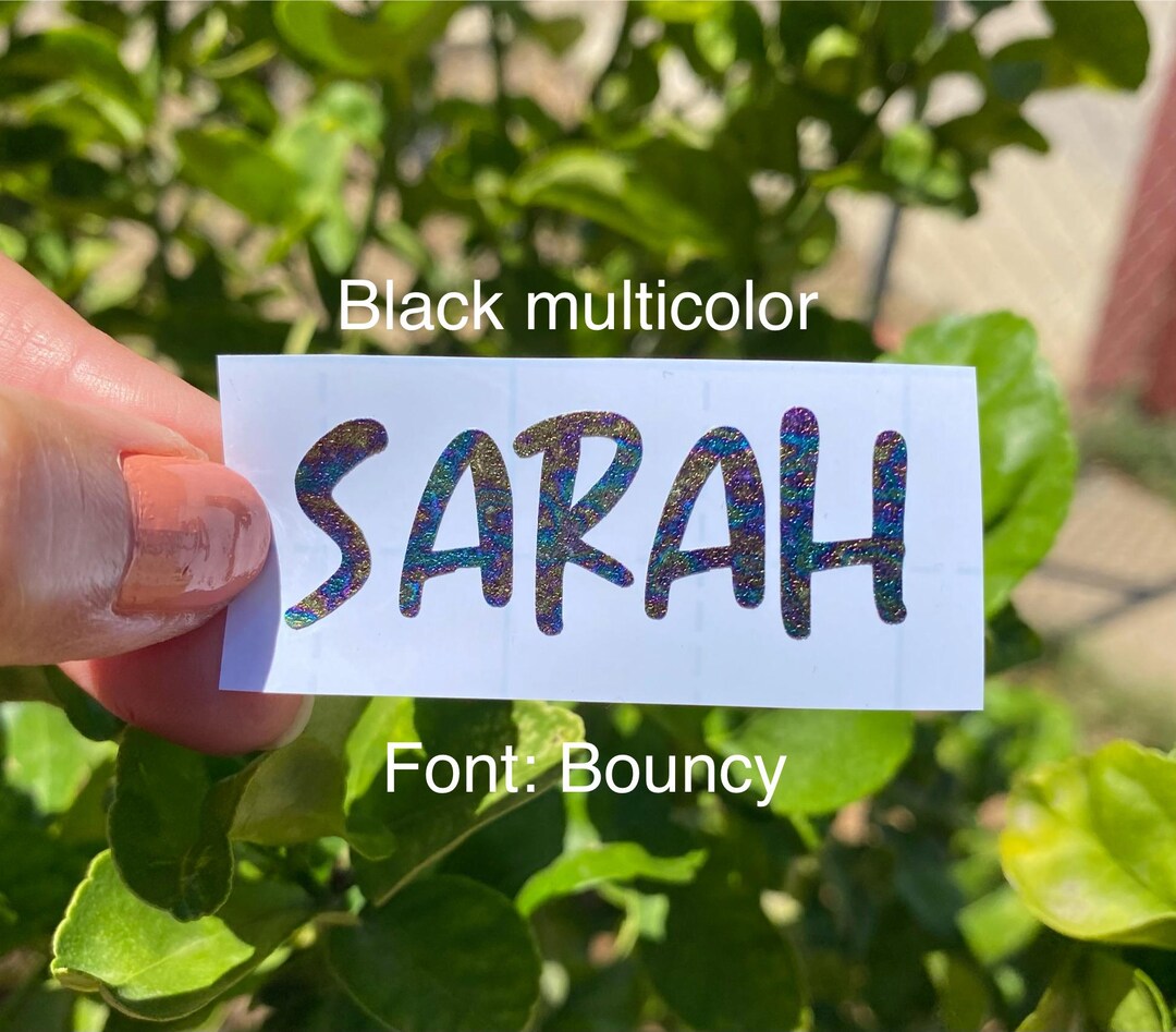 Handwritten Font Name Decal, Script School Supplies Label, Personalized ...