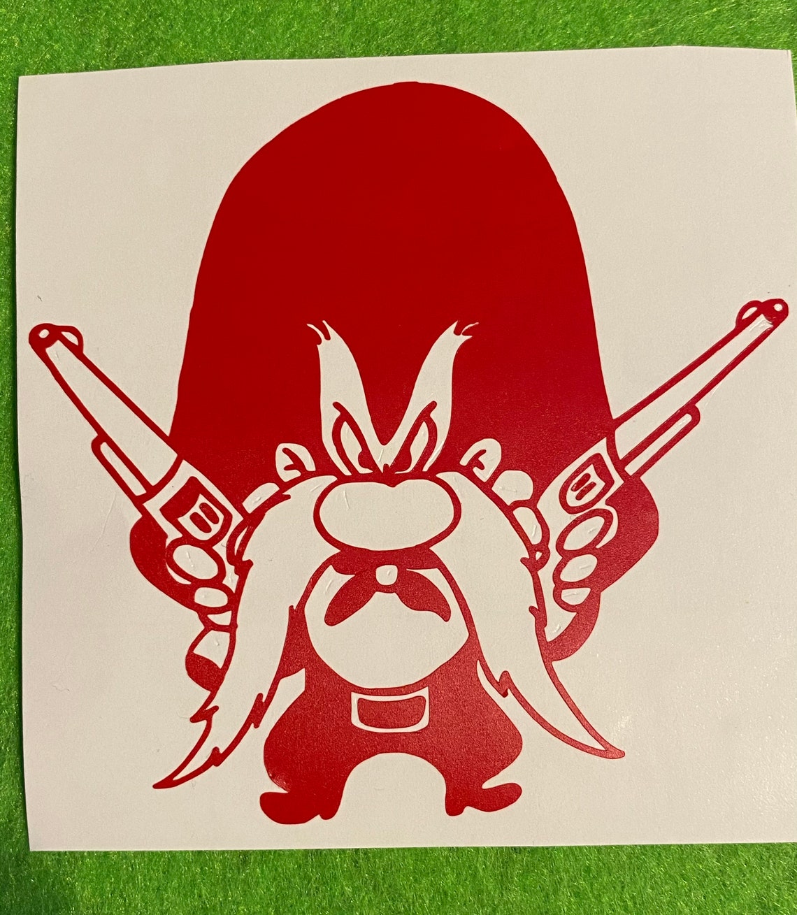 Yosemite Sam Decal Looney Toons Calcomanía Dibujos Animados Etsy