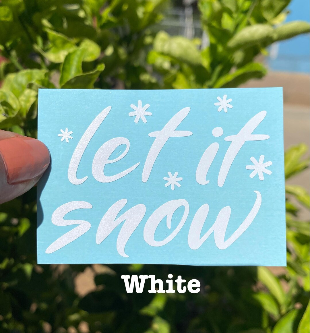 Let It Snow Christmas Decal, Winter Decal, Holiday Decal, Snowflakes ...