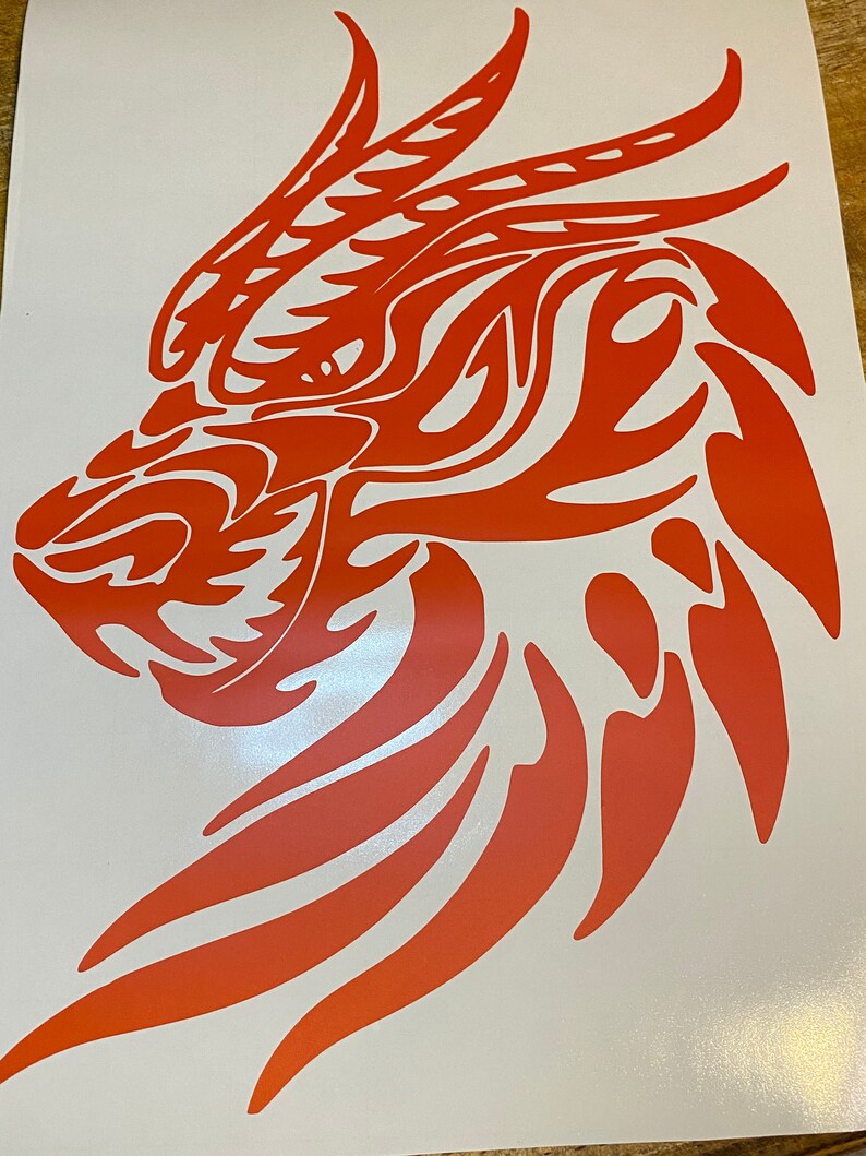 Dragon Vinyl Car Decal Dragon Head Decal Angry Dragon | Etsy