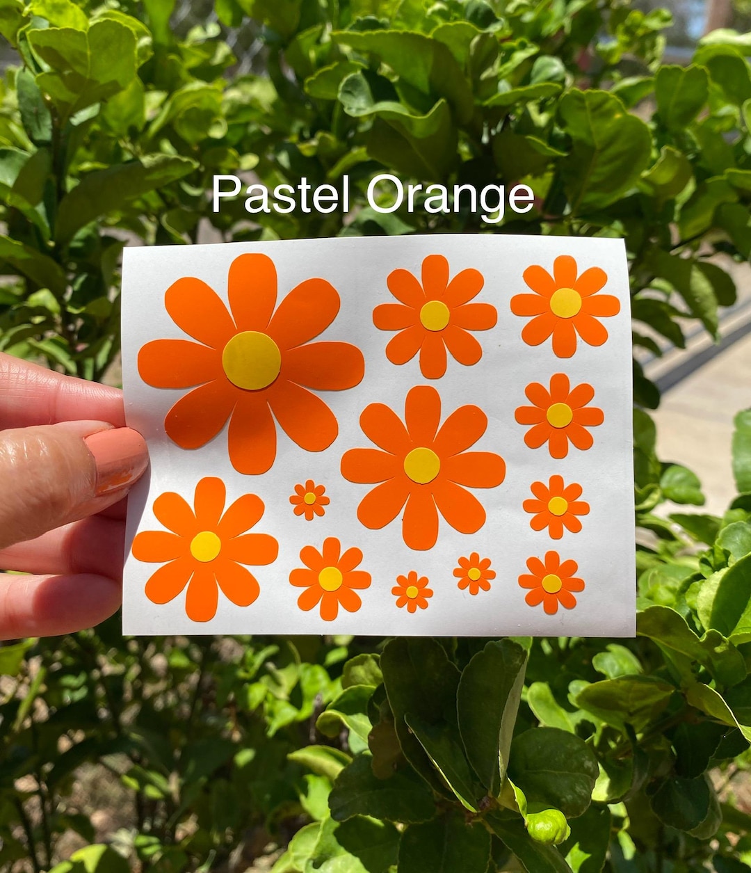 Retro Daisy Flower Decals, Groovy Hippie Vinyl Stickers for Stanley Cup ...