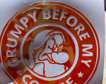 Grumpy Vinyl Decal - Etsy