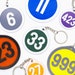 Number Keychains Customized Numbers and Colors - Etsy