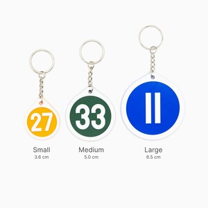 Number Keychains Customized Numbers and Colors - Etsy
