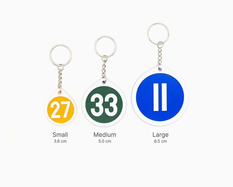Number Keychains Customized Numbers and Colors - Etsy