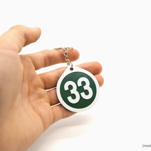 Number Keychains Customized Numbers and Colors - Etsy