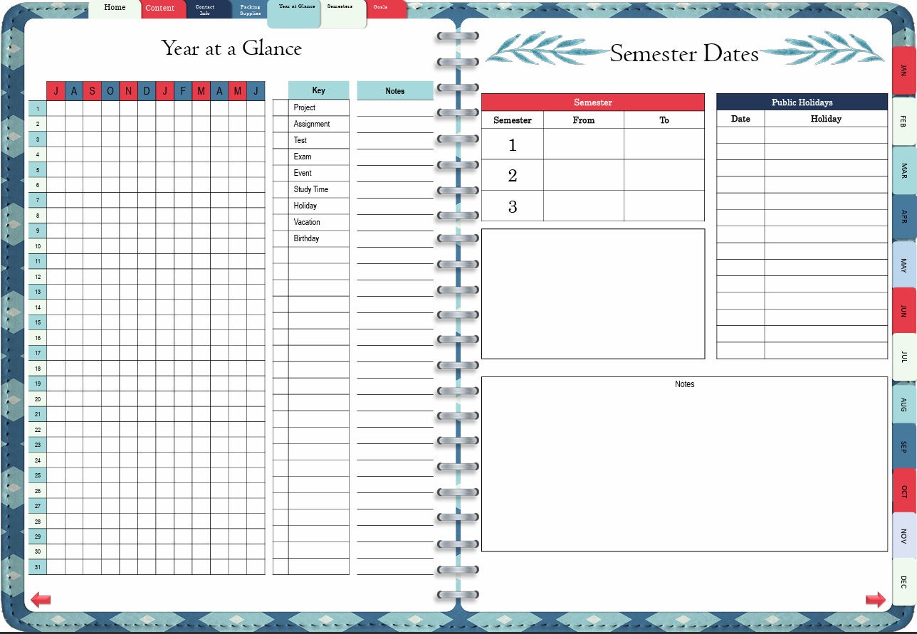 Student Planner Academic Planner 2023-2024 College Planner Digital ...