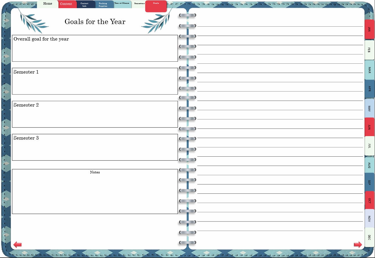 Student Planner Academic Planner 2023-2024 College Planner Digital ...