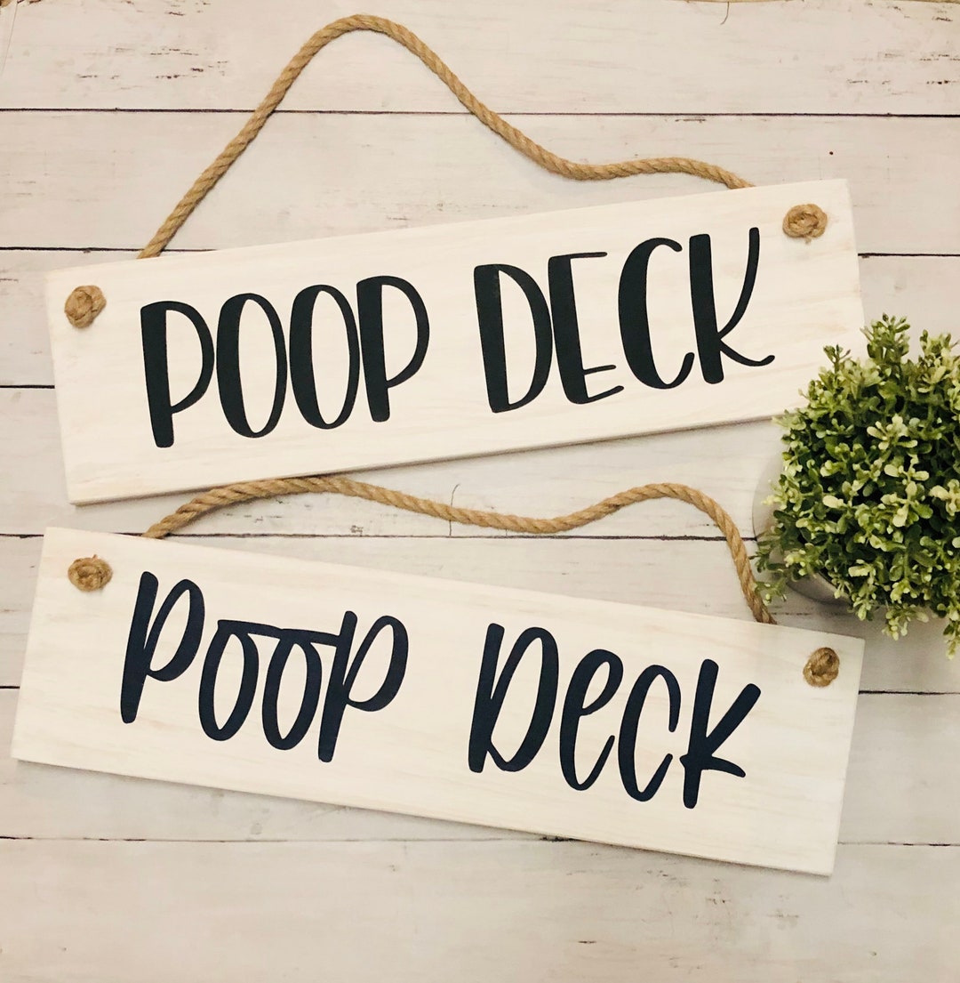 Poop Deck Bathroom Sign - Etsy