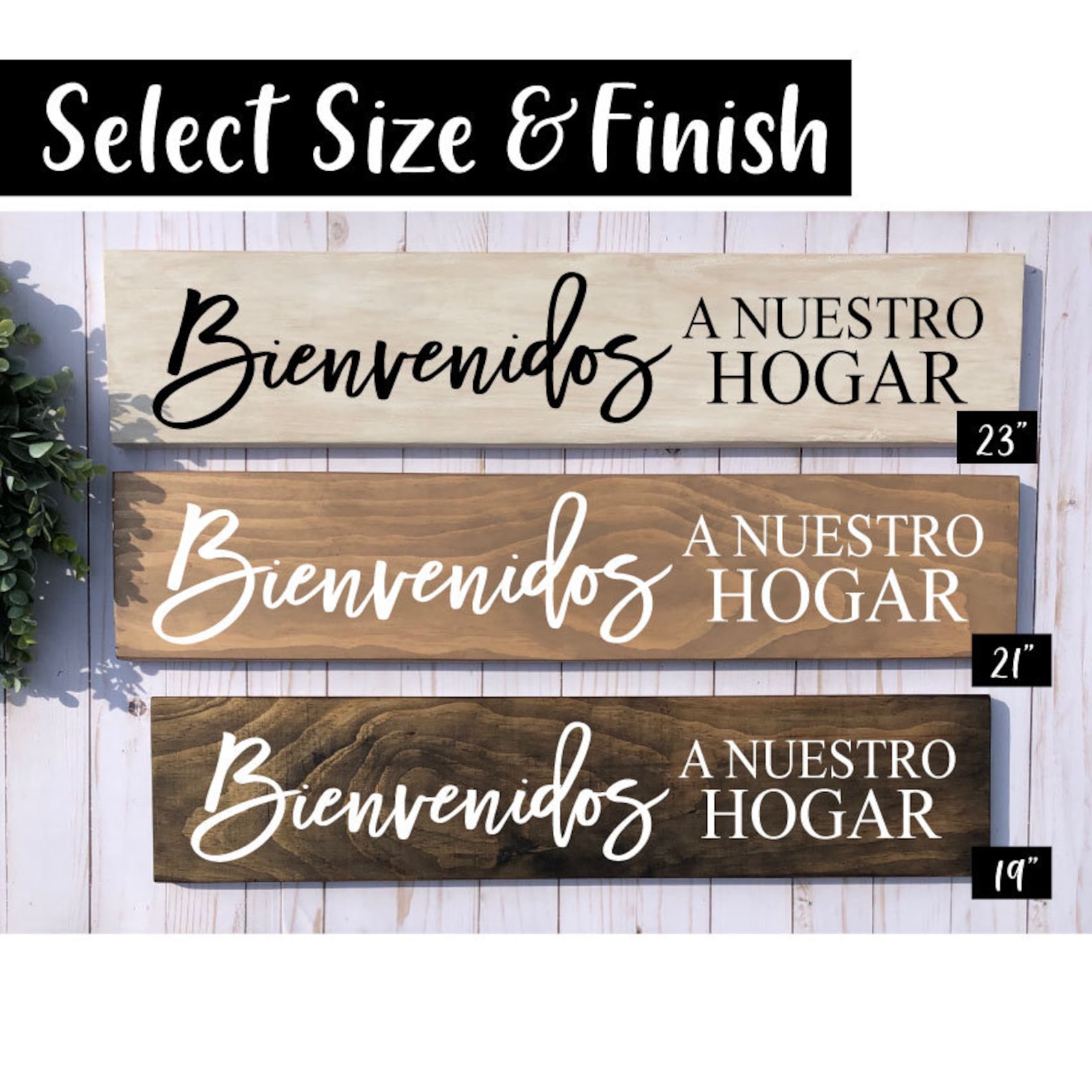 Bienvenidos a Nuestro Hogar Wood Sign - Etsy
