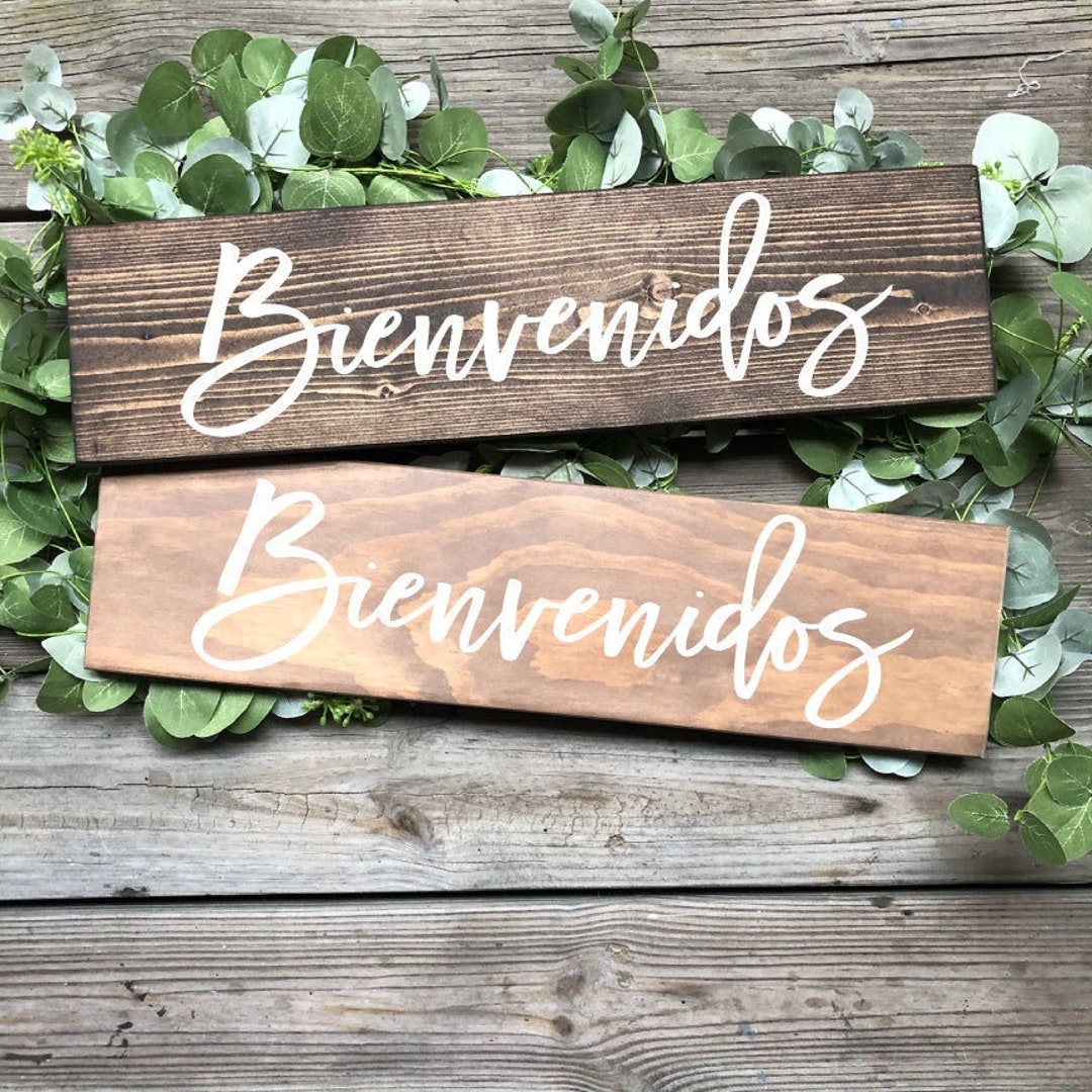 Bienvenidos/welcome Sign - Etsy
