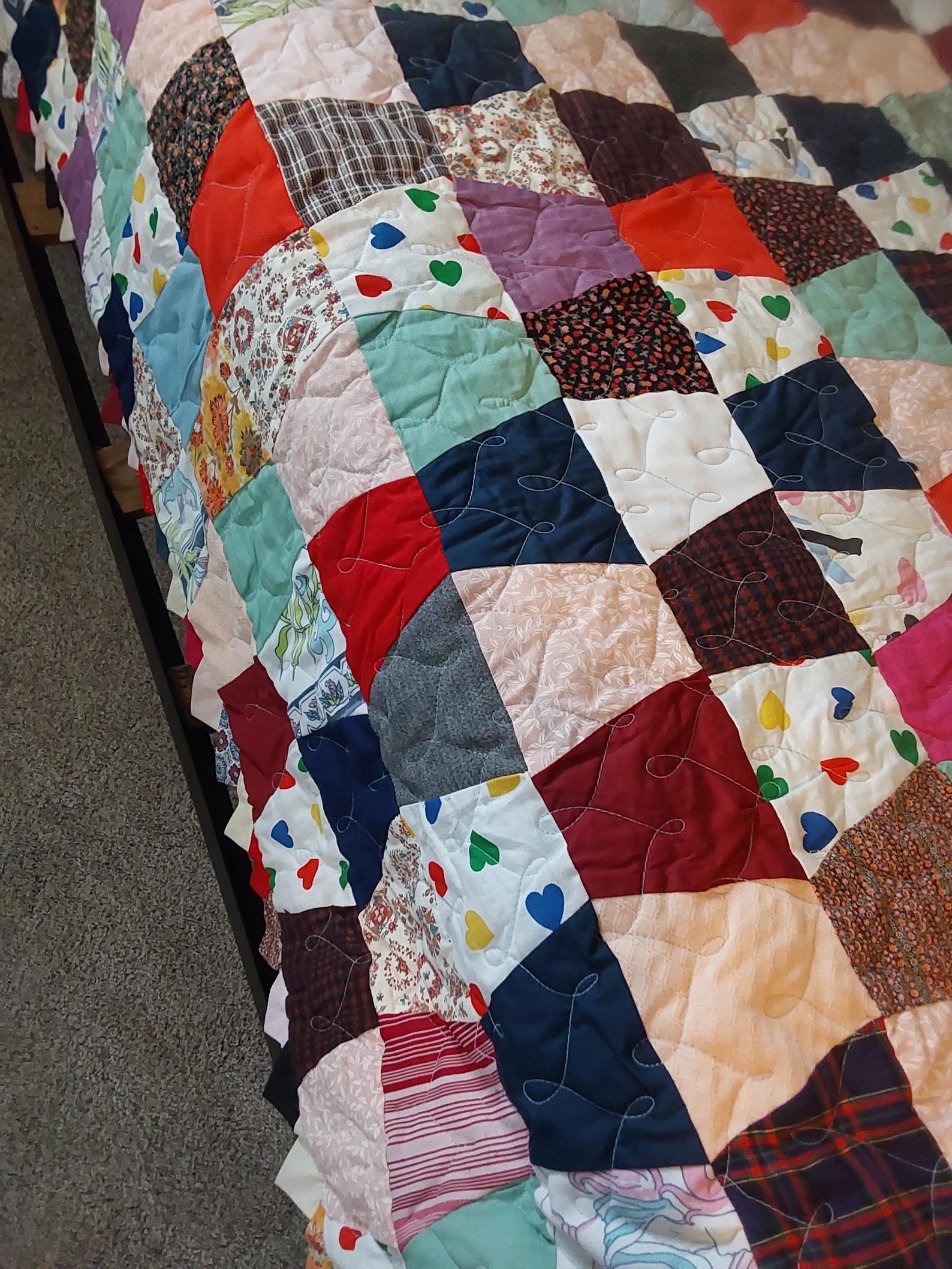 Beautiful Colorful Crazy Quilt - Etsy
