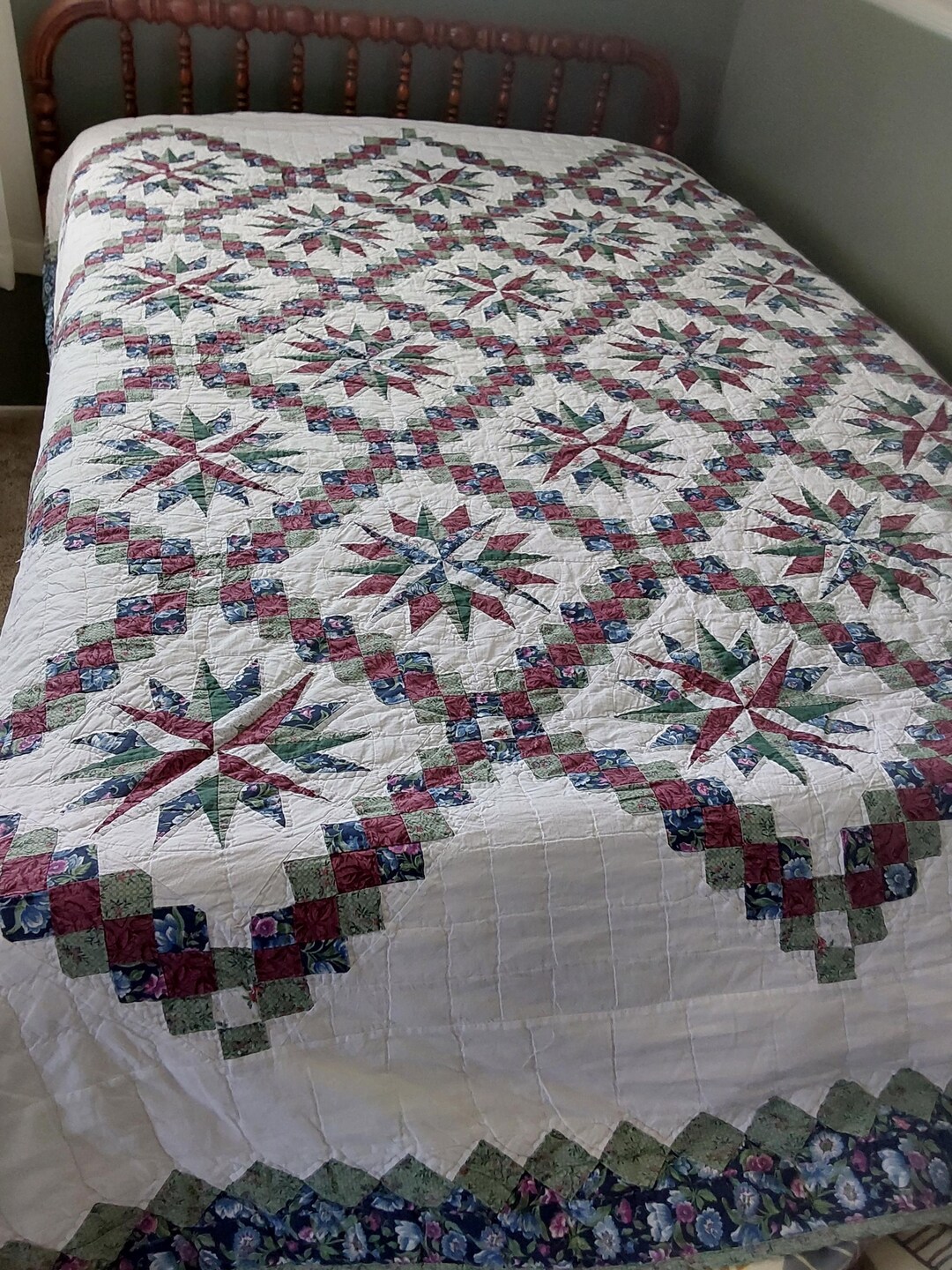 Vintage 16 Point Star Quilt - Etsy