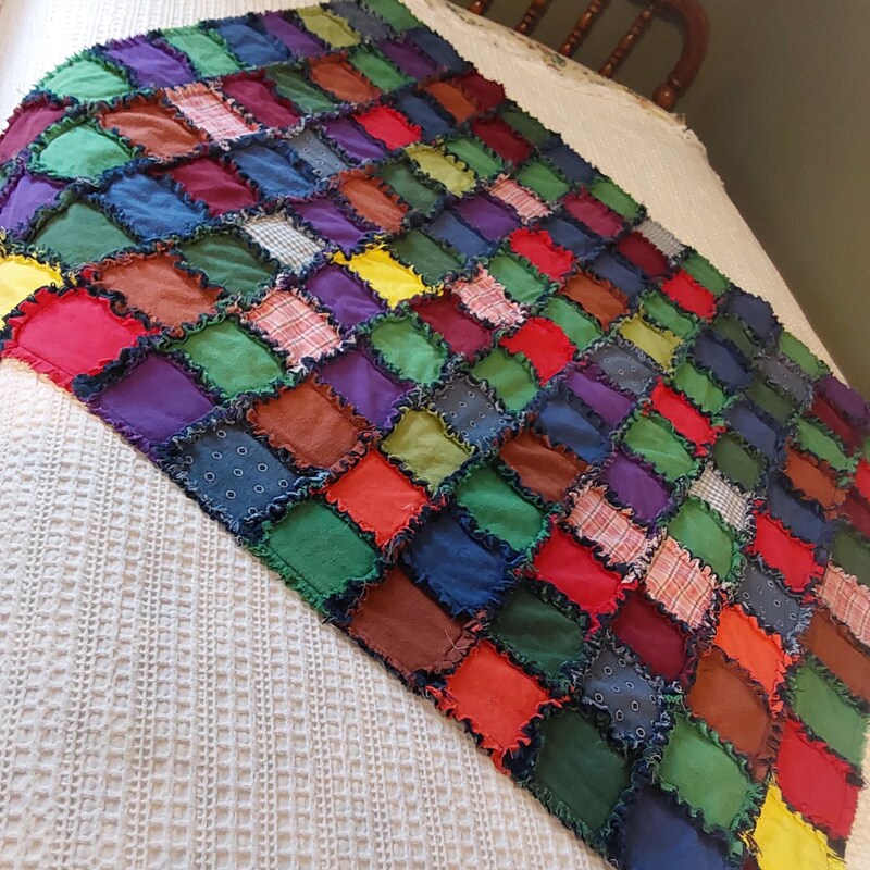 Primitive Rag Quilt - Etsy