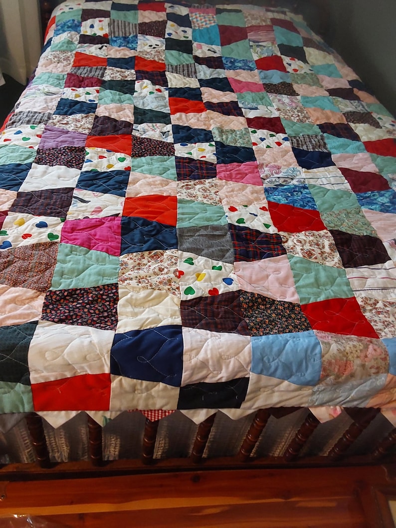Handcrafted Colorful Crazy Quilt - Etsy