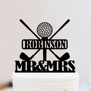 Golf Wedding Cake Topper | Golfer Cake Topper | Golf Theme Cake Topper ...