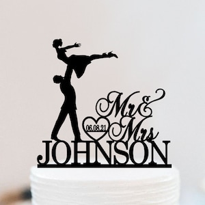 Dancer Wedding Cake Topper | Dancing Couple Cake Topper | Groom Lifting ...