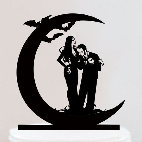 Halloween Wedding Cake Topper Adams Family Cake Topper - Etsy