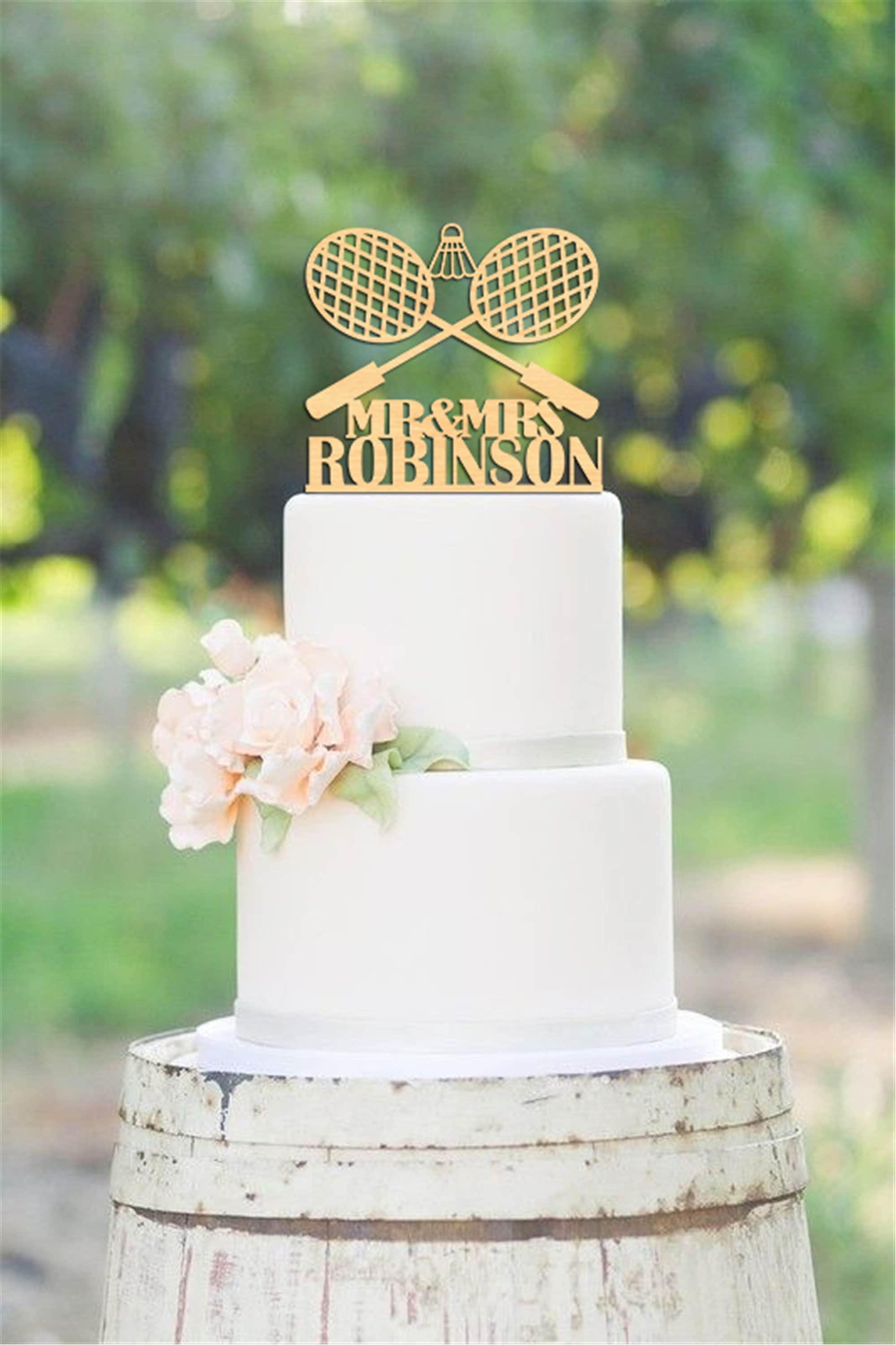 Badminton Wedding Cake Topper Badminton Rackets Cake Topper - Etsy