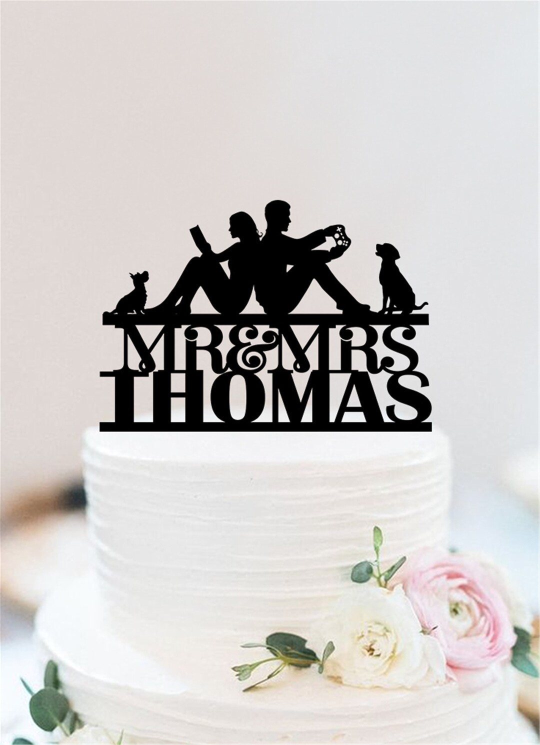 Reading Bride and Groom Wedding Cake Topper | Couple Cake Topper ...