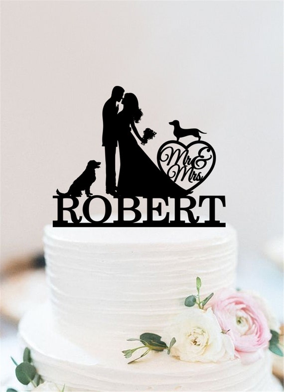 Couple Wedding Cake Topper Bride And Groom Cake Topper With | Etsy