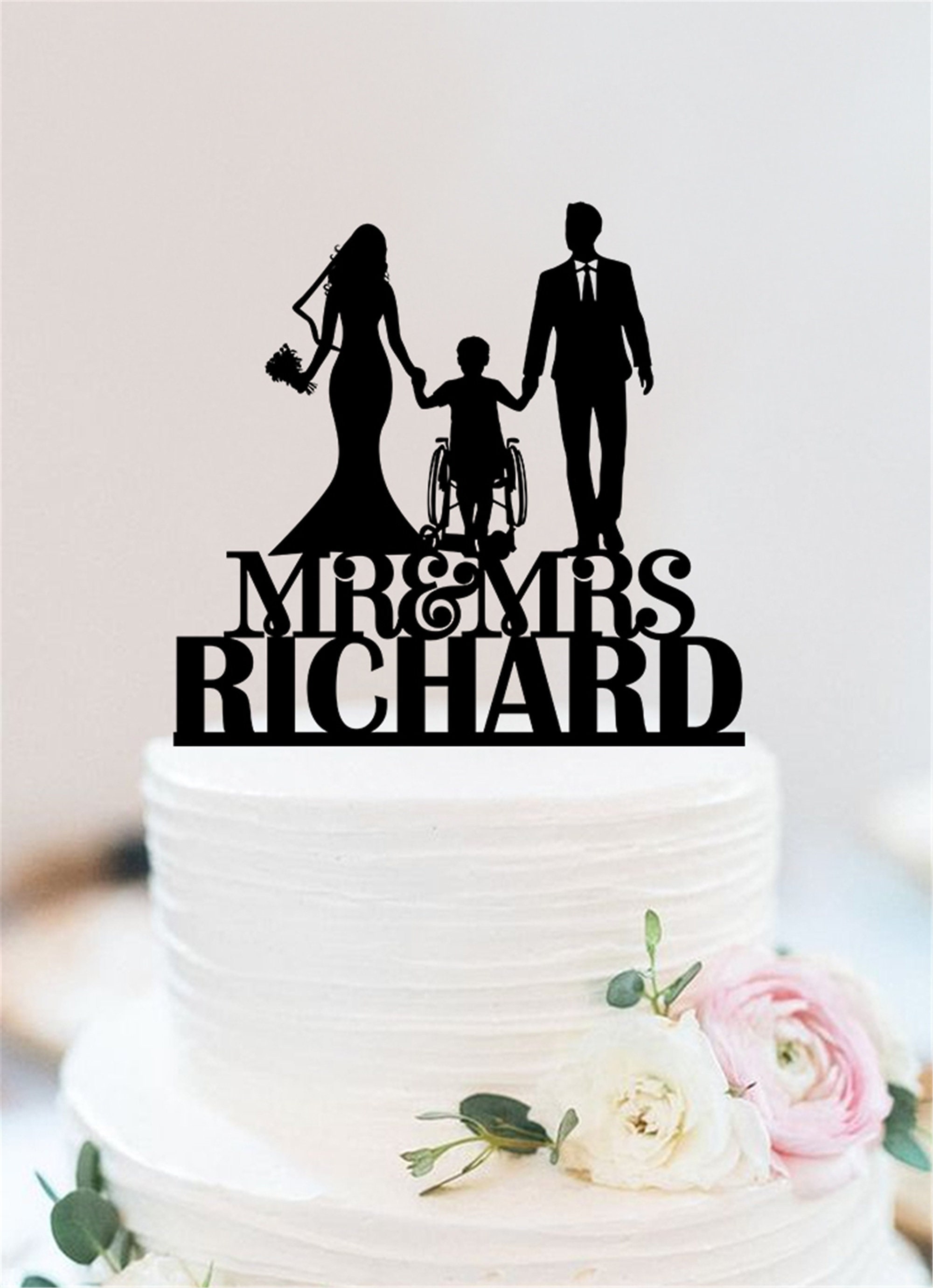 Family Cake Topper Child In Wheelchair Cake Topper | Etsy