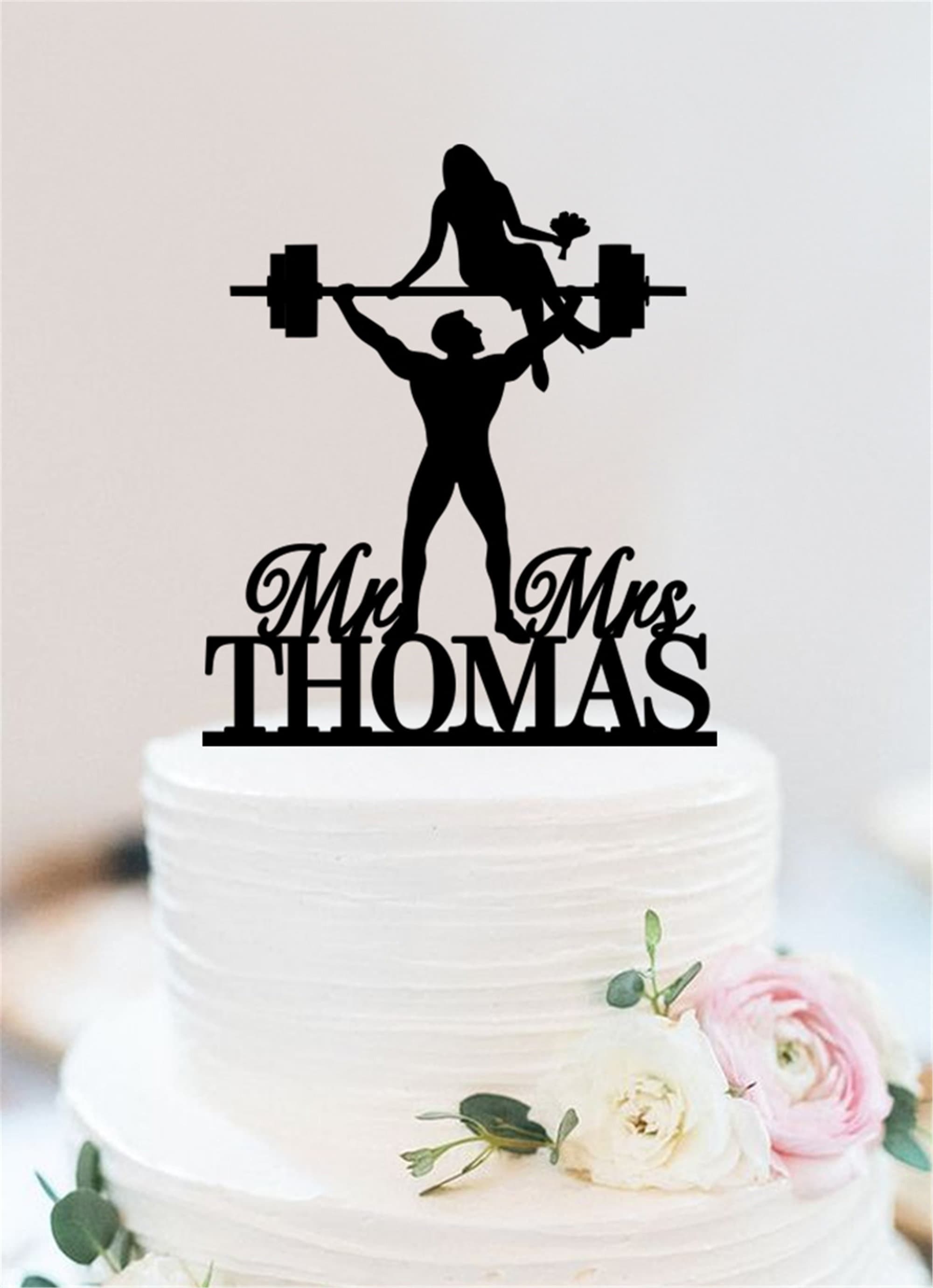 Weight Lifting Wedding Cake Topper Fitness Gym Training Cake - Etsy