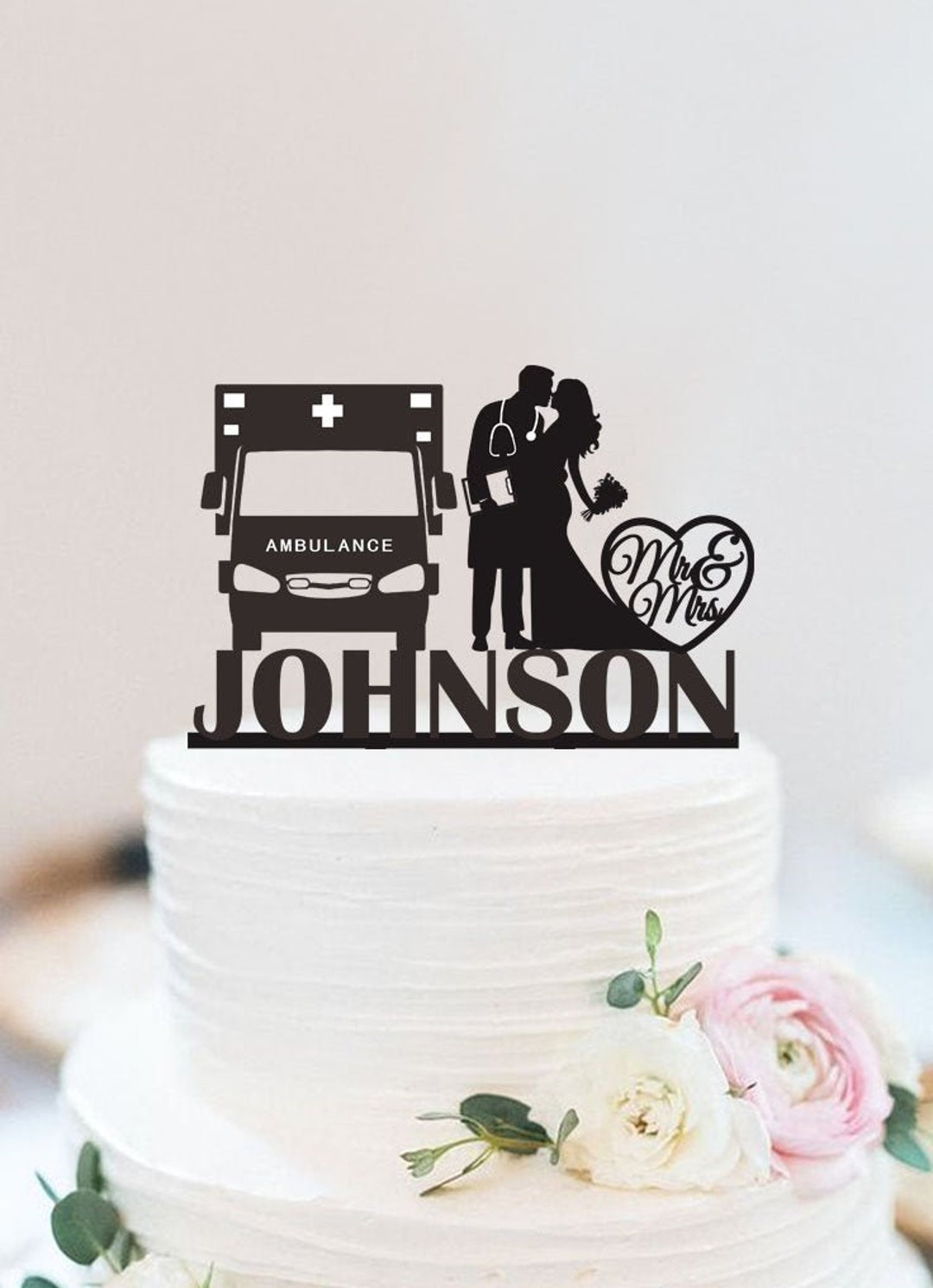 Doctor Wedding Cake Topper | Ambulance Car Cake Topper | Doctor Theme ...