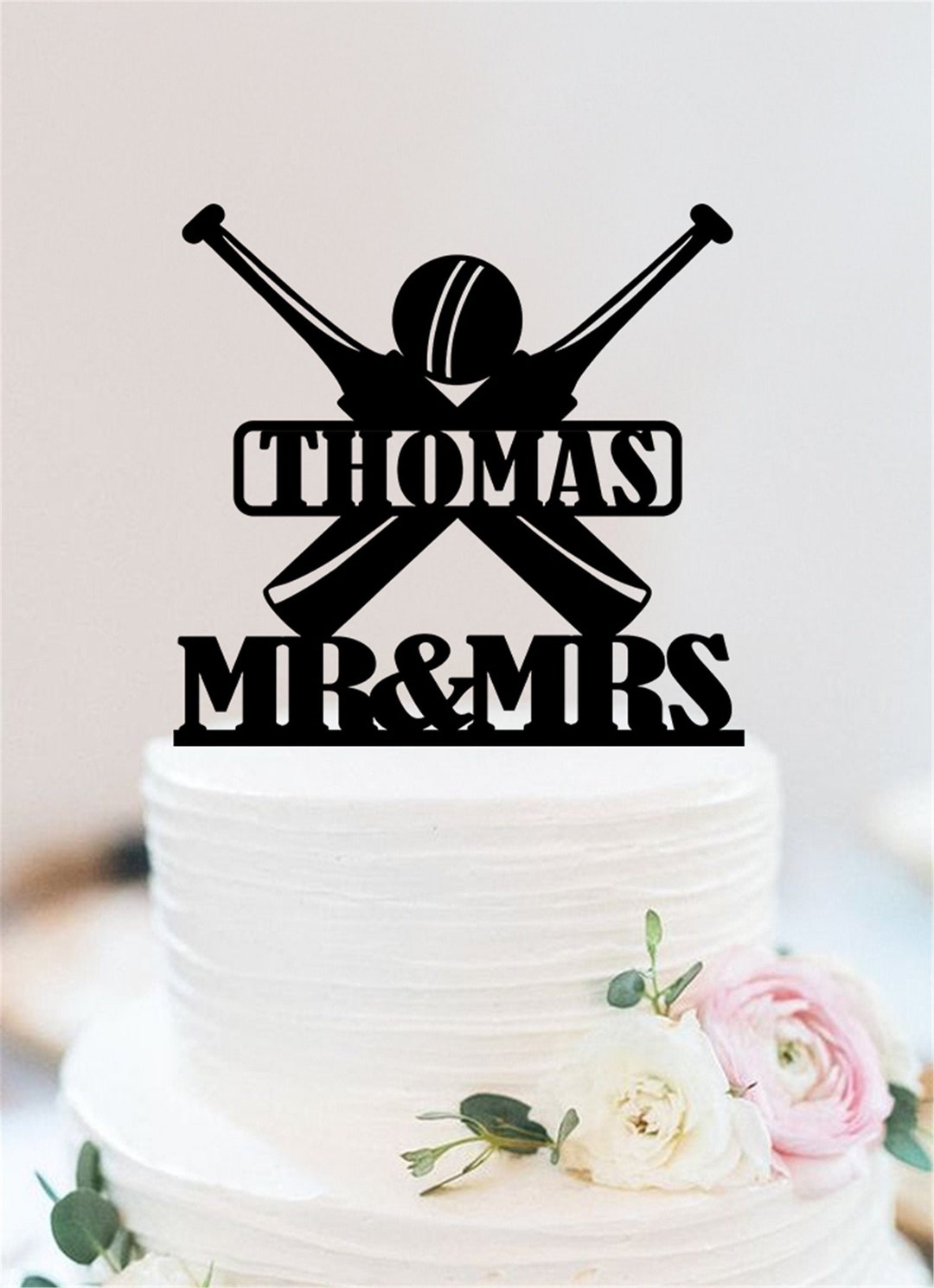 Cricket Wedding Cake Topper | Personalized Cricket Party Cake Topper ...