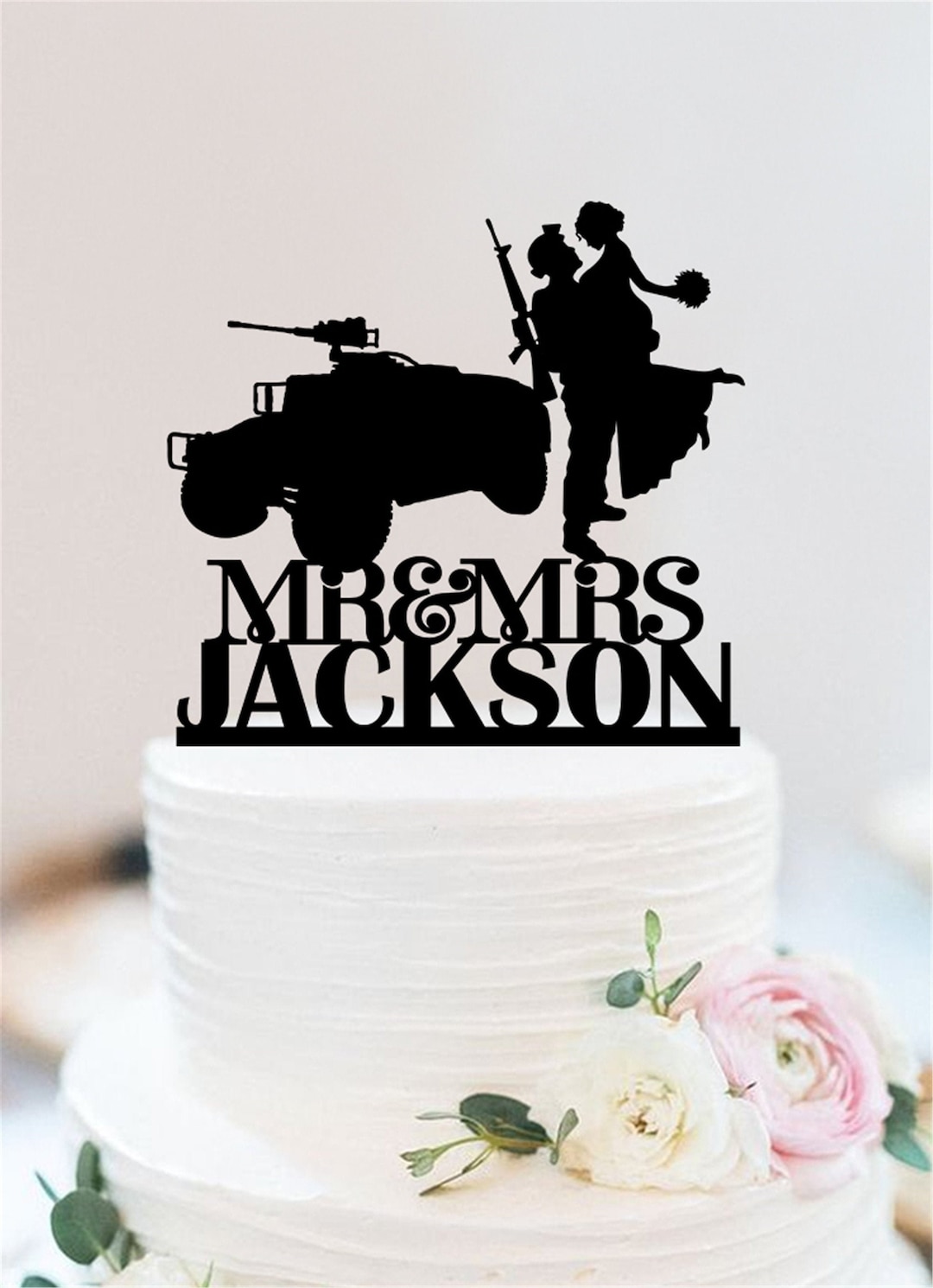 Military Wedding Cake Topper | Hummer Car Cake Topper | Solider Cake ...