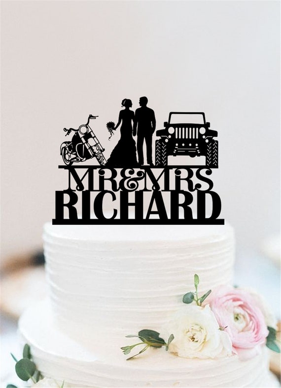 Off Road Vehicles Wedding Cake Topper Motorcycle Cake Topper - Etsy