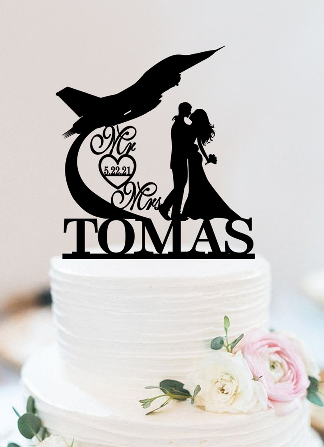 Fighter Jet Wedding Cake Topper,funny Cake Topper,mr Mrs Cake Topper ...