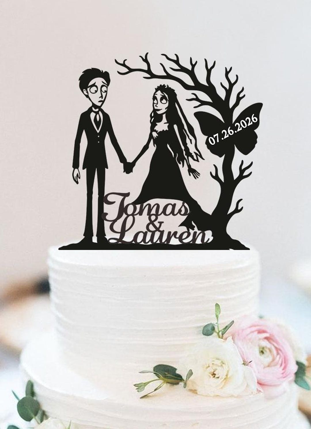 Halloween Wedding Cake Topper, Corpse Bride Cake Topper,spooky Cake ...
