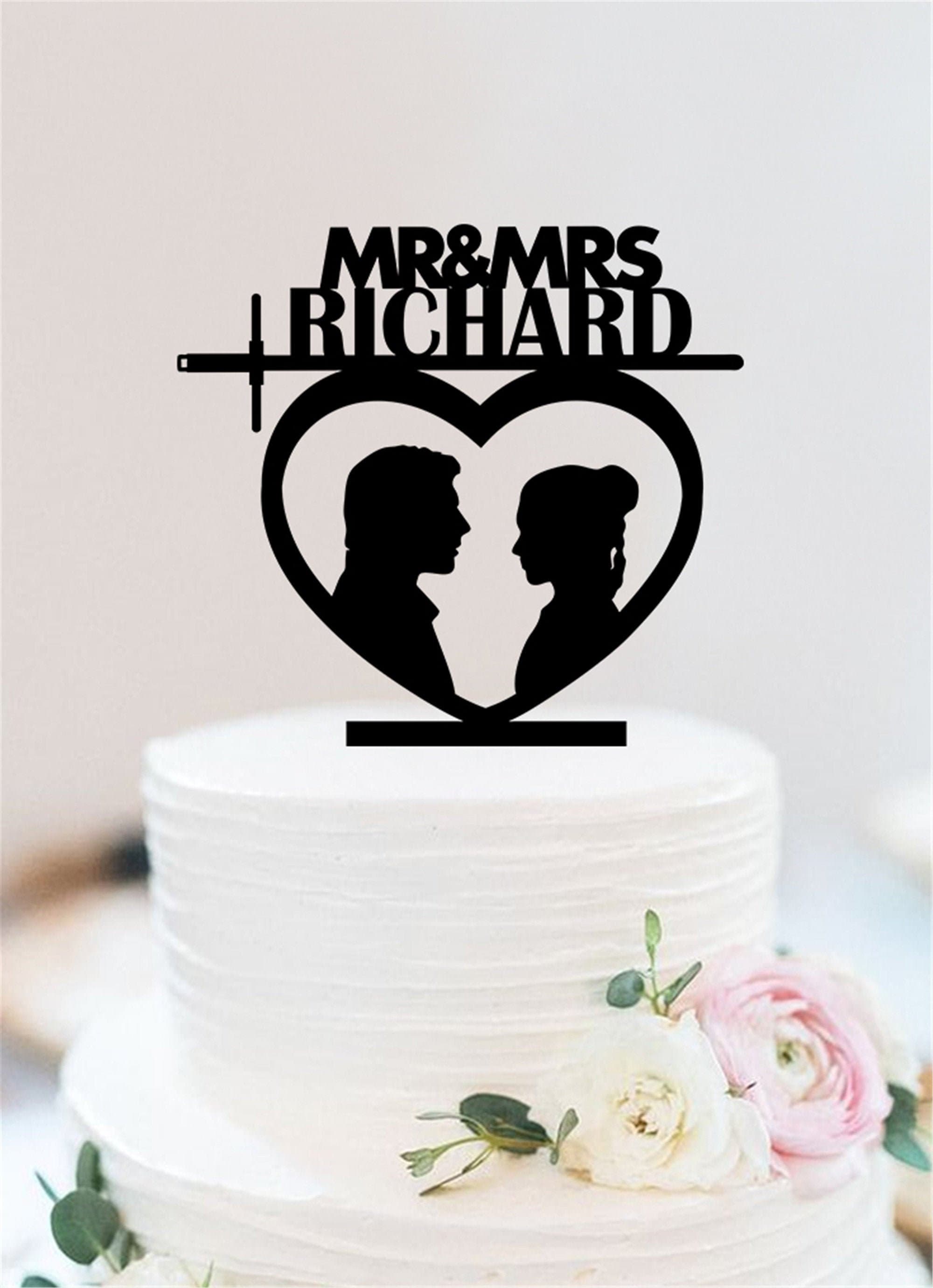 Han Solo and Princess Leia Cake Topper Star Wars Wedding | Etsy