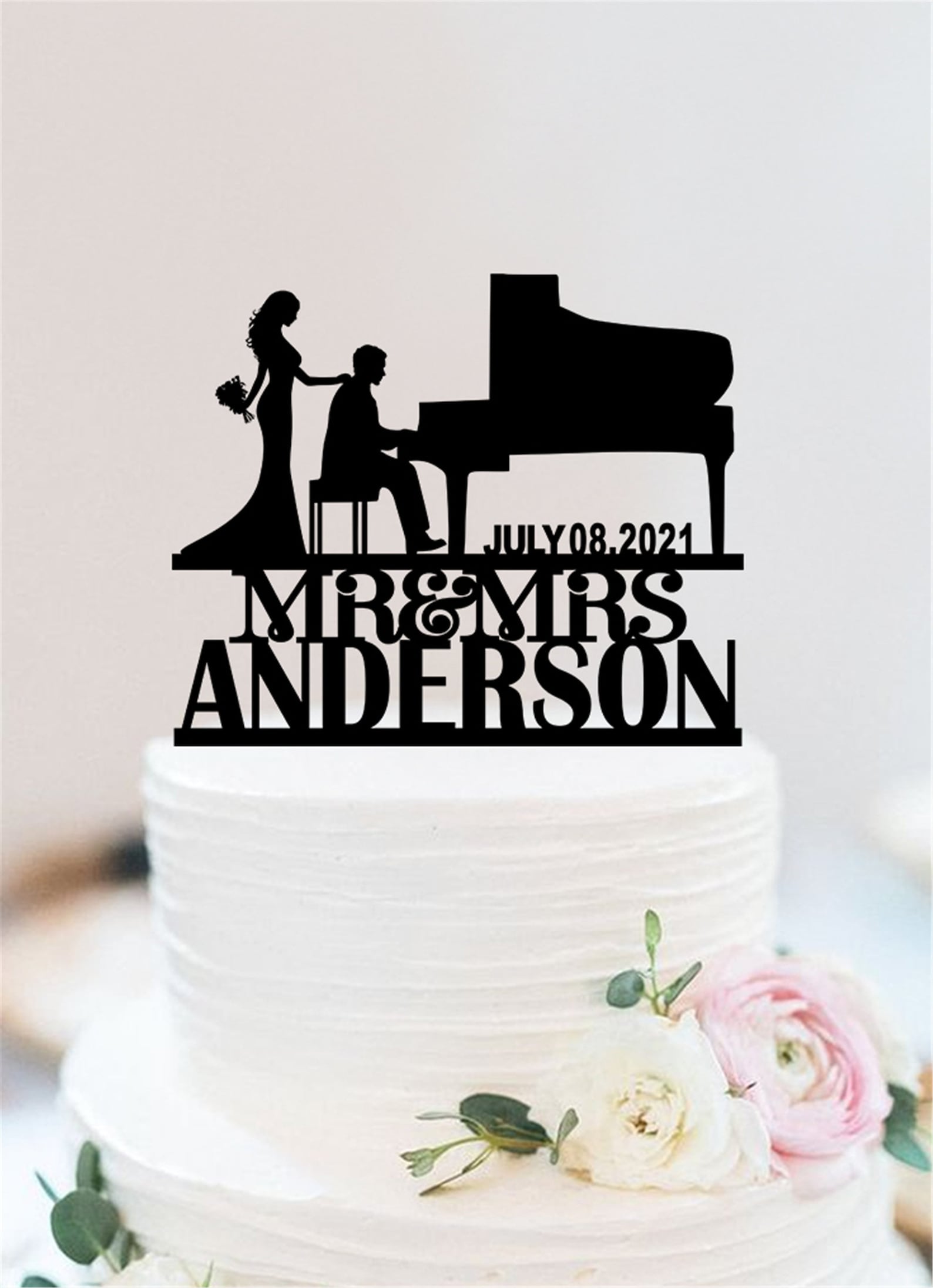 Pianist Wedding Cake Topper Musician Cake Topper Music - Etsy