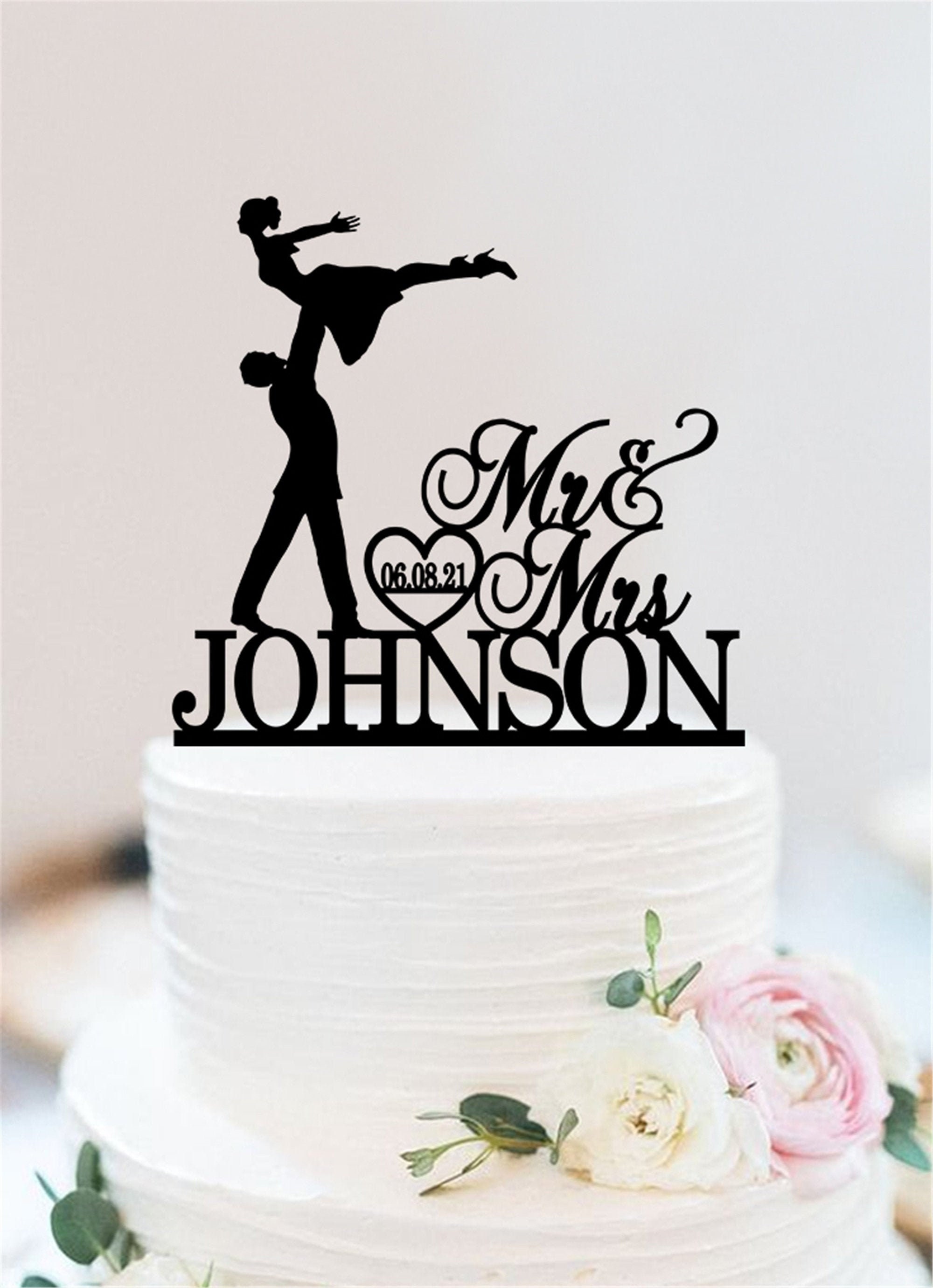 Dancer Wedding Cake Topper | Dancing Couple Cake Topper | Groom Lifting ...