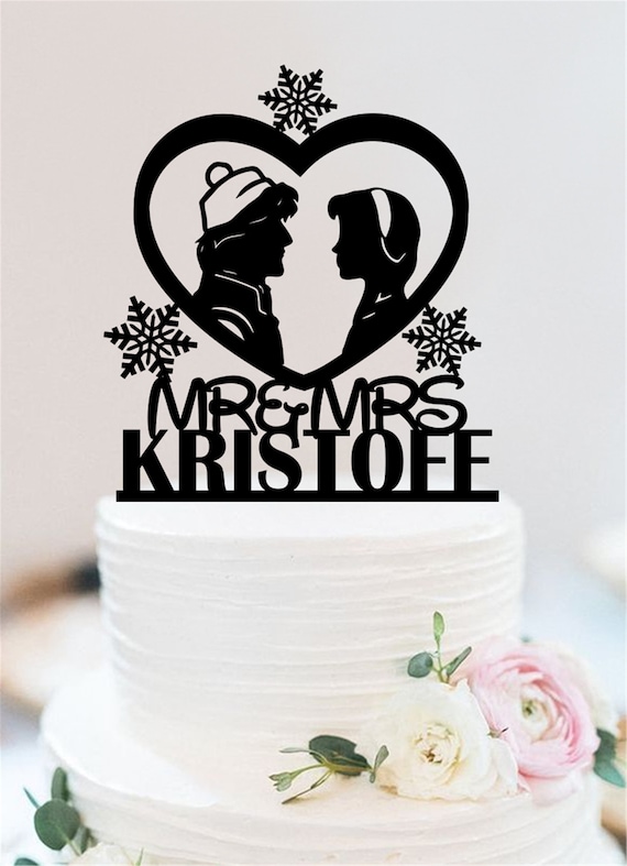 Anna and Kristoff Cake Topper Frozen Wedding Cake Topper | Etsy