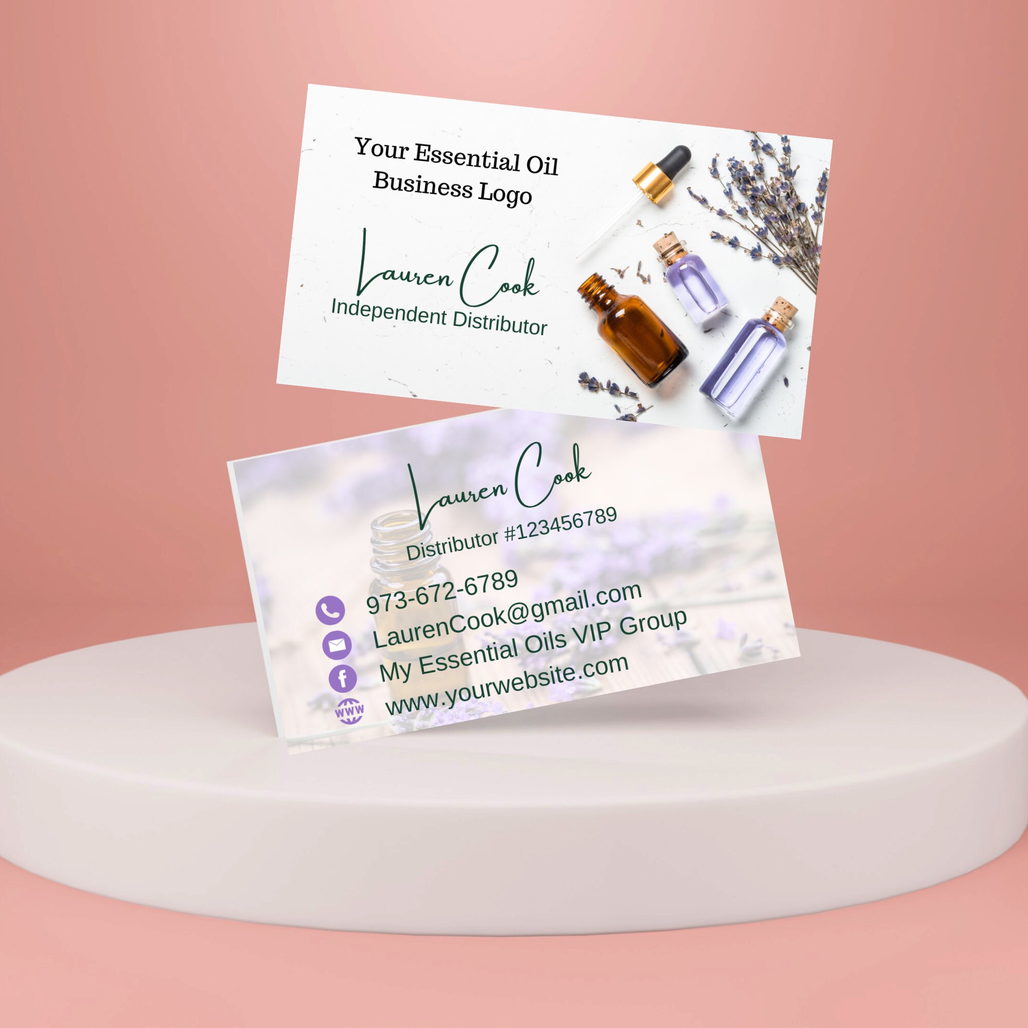 Essential Oil Consultant Business Card | Etsy