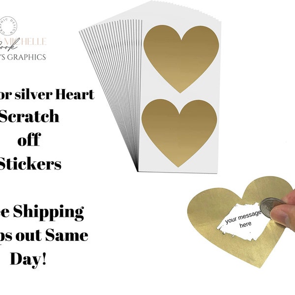 Gold Heart Stickers - Etsy