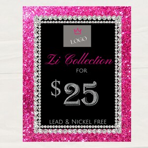 Jewelry Sign and Display Digital Download, Jewelry Table Signs, Pink ...