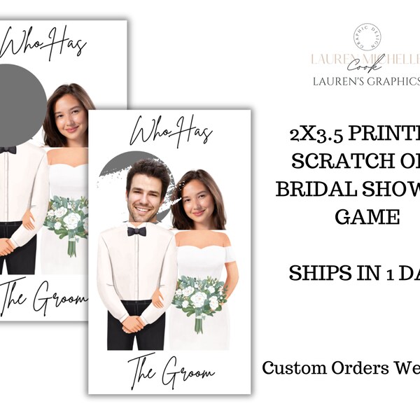 Bride and Groom Scratch off Game - Etsy