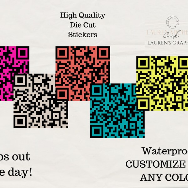 Qr Code Sticker Sheet - Etsy