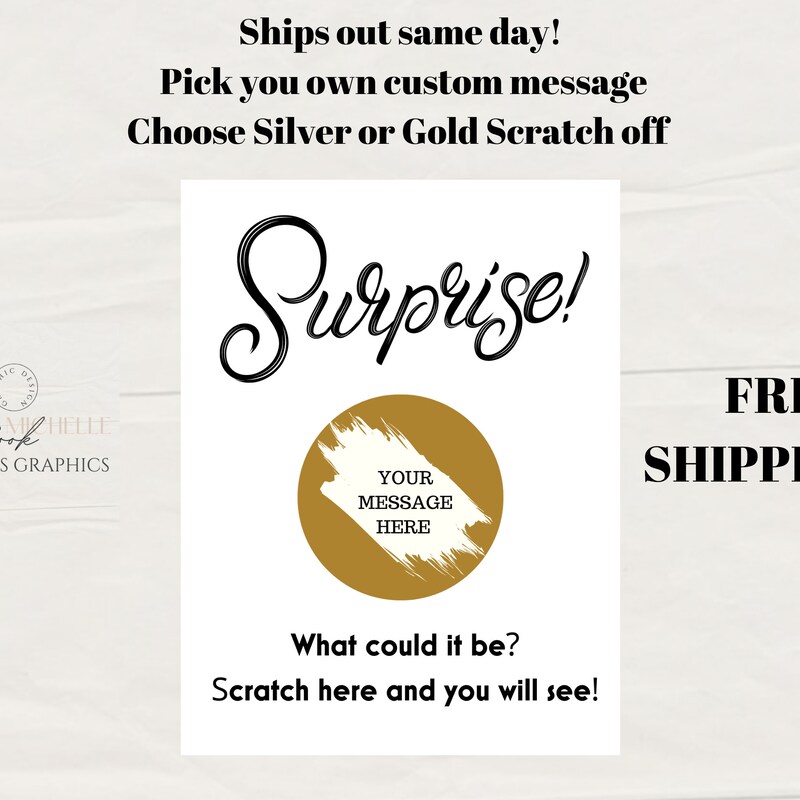 Custom Scratch off Card - Etsy